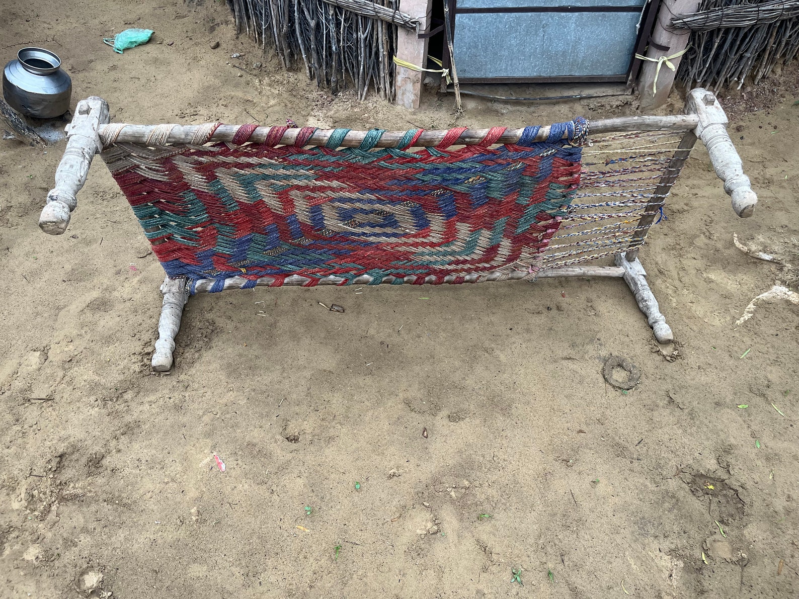 Wooden Old Look Solid Wood Rajasthani Villagers Charpai for Home,living ...