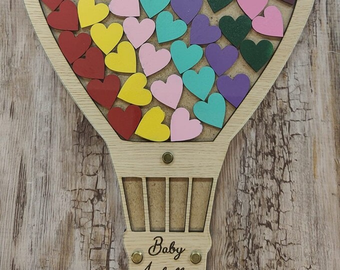 Hot Air Balloon Guest Book Drop Box Personalised Custom Any Colour ...