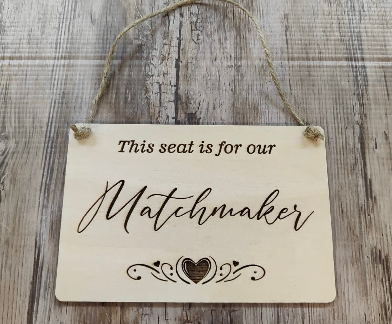 Wedding Laser Engraved Matchmaker Sign Wedding Reserved Signs Reserved ...