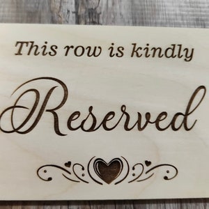 Wedding Laser Engraved Matchmaker Sign Wedding Reserved Signs Reserved ...