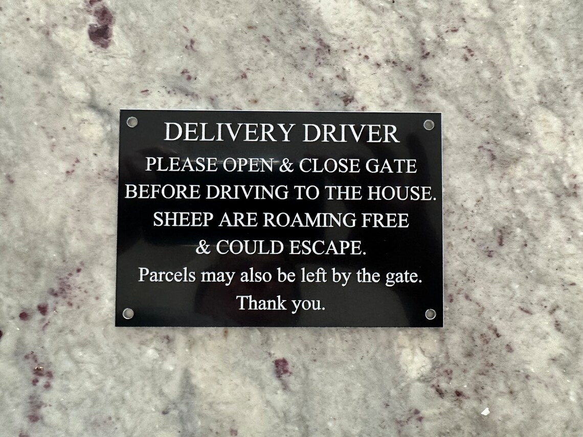 Custom Gate Sign Fence Deliveries 10cm X 15cm - Etsy