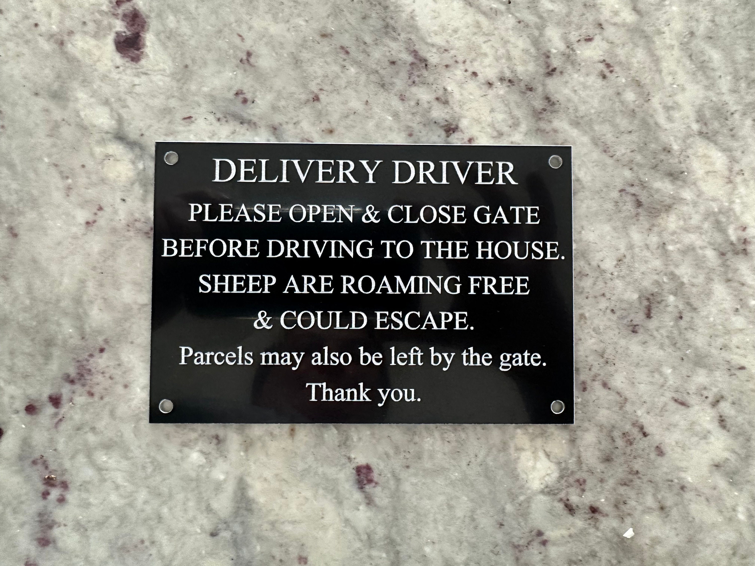 Custom Gate Sign Fence Deliveries 10cm X 15cm - Etsy