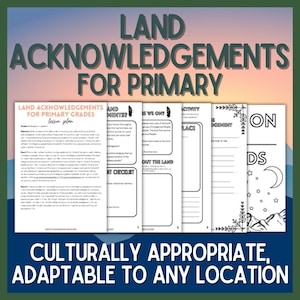 Land Acknowledgement Activity, Outdoor Education, Indigenous Education ...