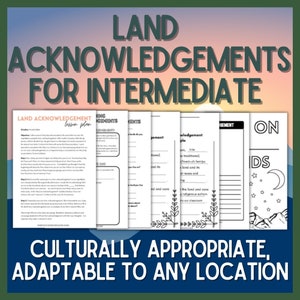 Land Acknowledgement, Indigenous Education, Lesson Plan, Outdoor ...