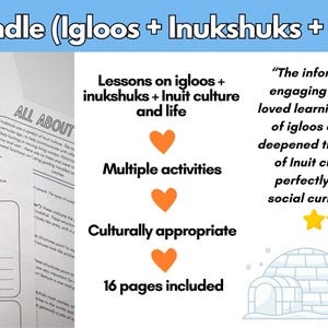 Inuit Indigenous Culture Bundle, Indigenous Education, Elementary ...