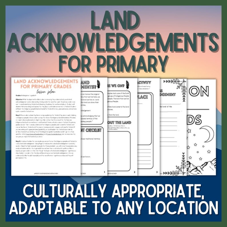Land Acknowledgement Activity, Outdoor Education, Indigenous Education ...