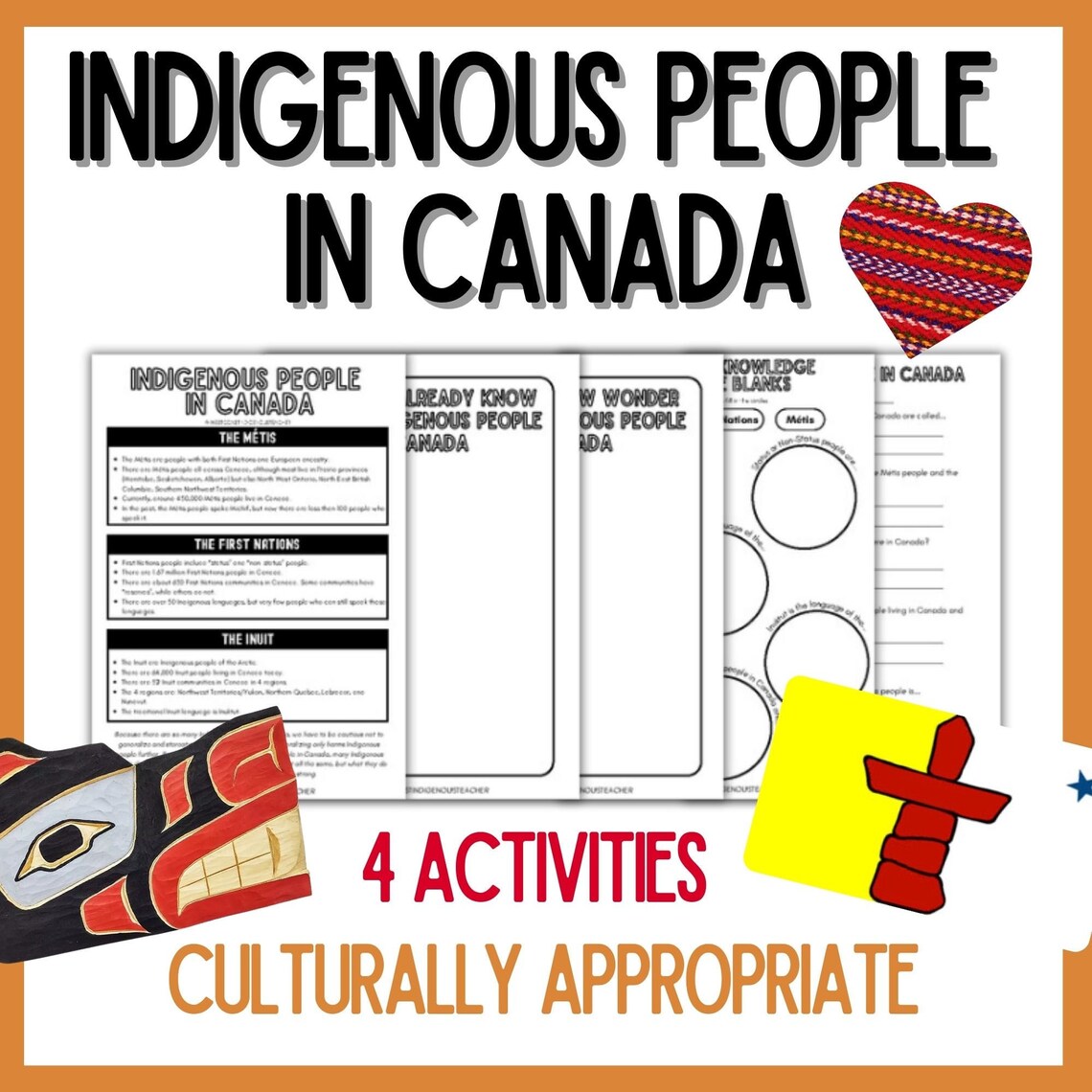 Indigenous People in Canada, Indigenous Education, No Prep Activities ...