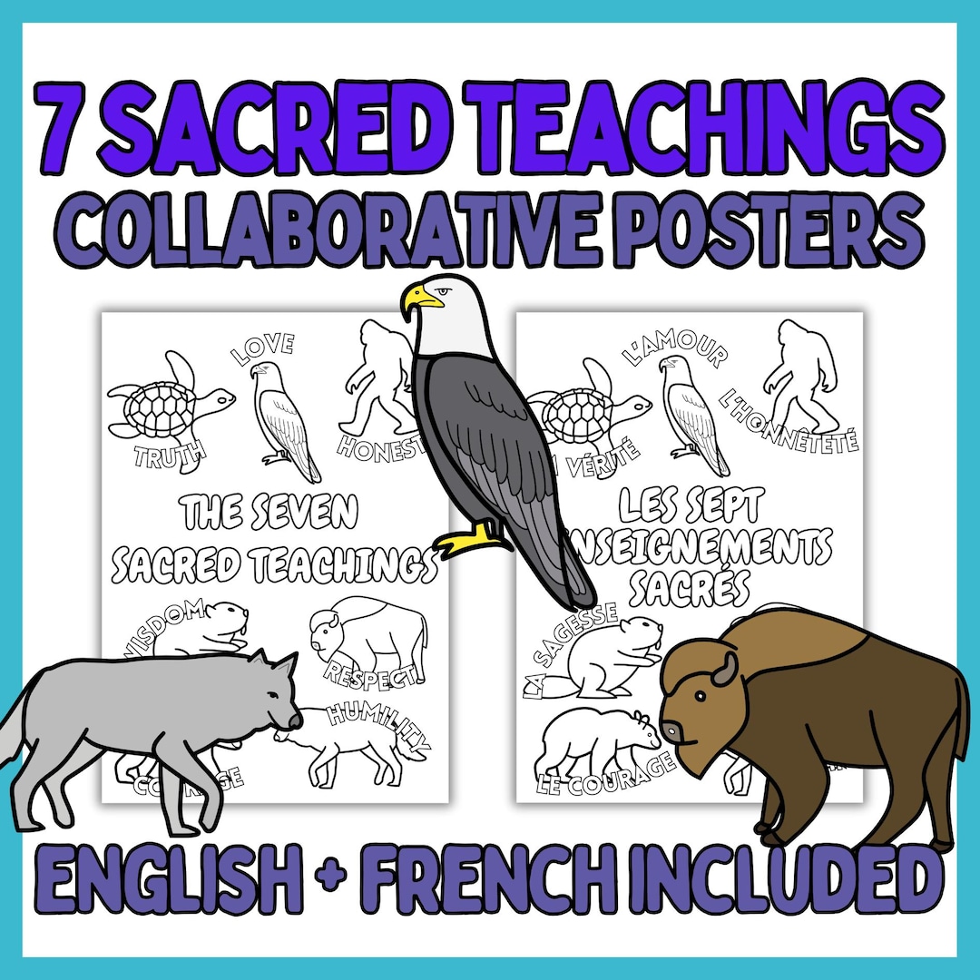 7 Sacred Indigenous Teachings - Collaborative Posters - Indigenous Art ...