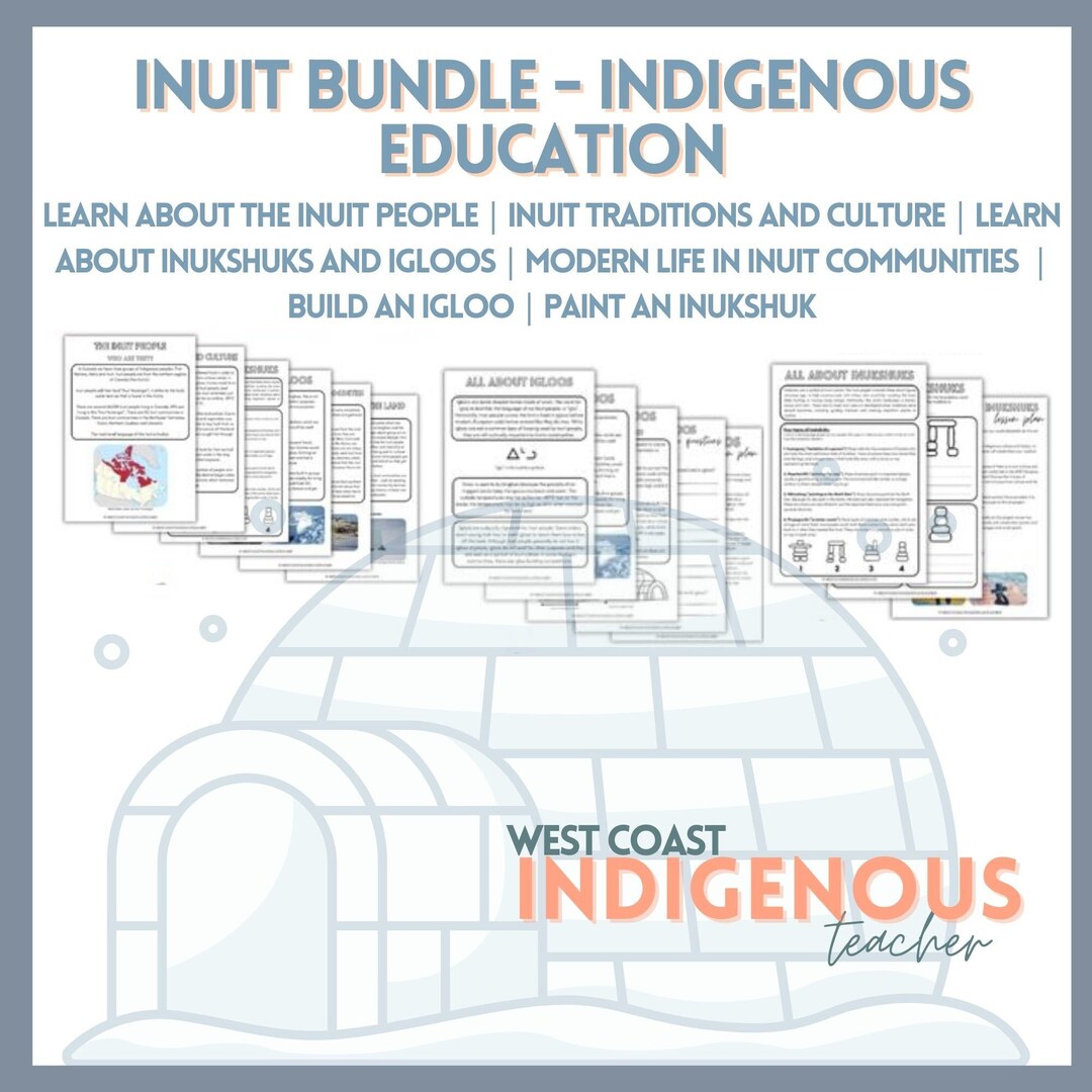 Inuit Indigenous Culture Bundle, Indigenous Education, Elementary ...