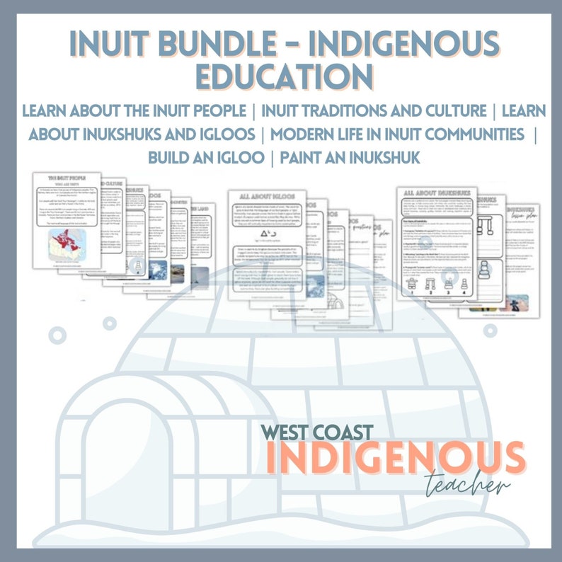 Inuit Indigenous Culture Bundle, Indigenous Education, Elementary ...