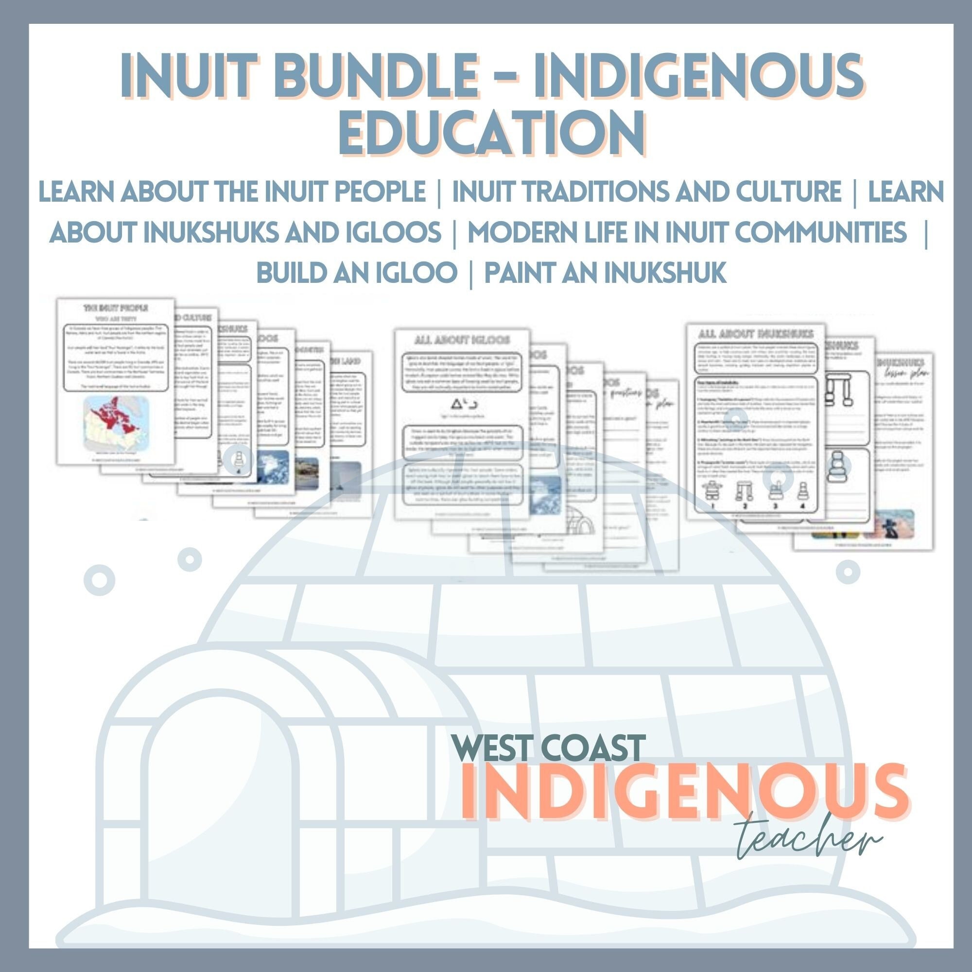 Inuit Indigenous Culture Bundle, Indigenous Education, Elementary ...