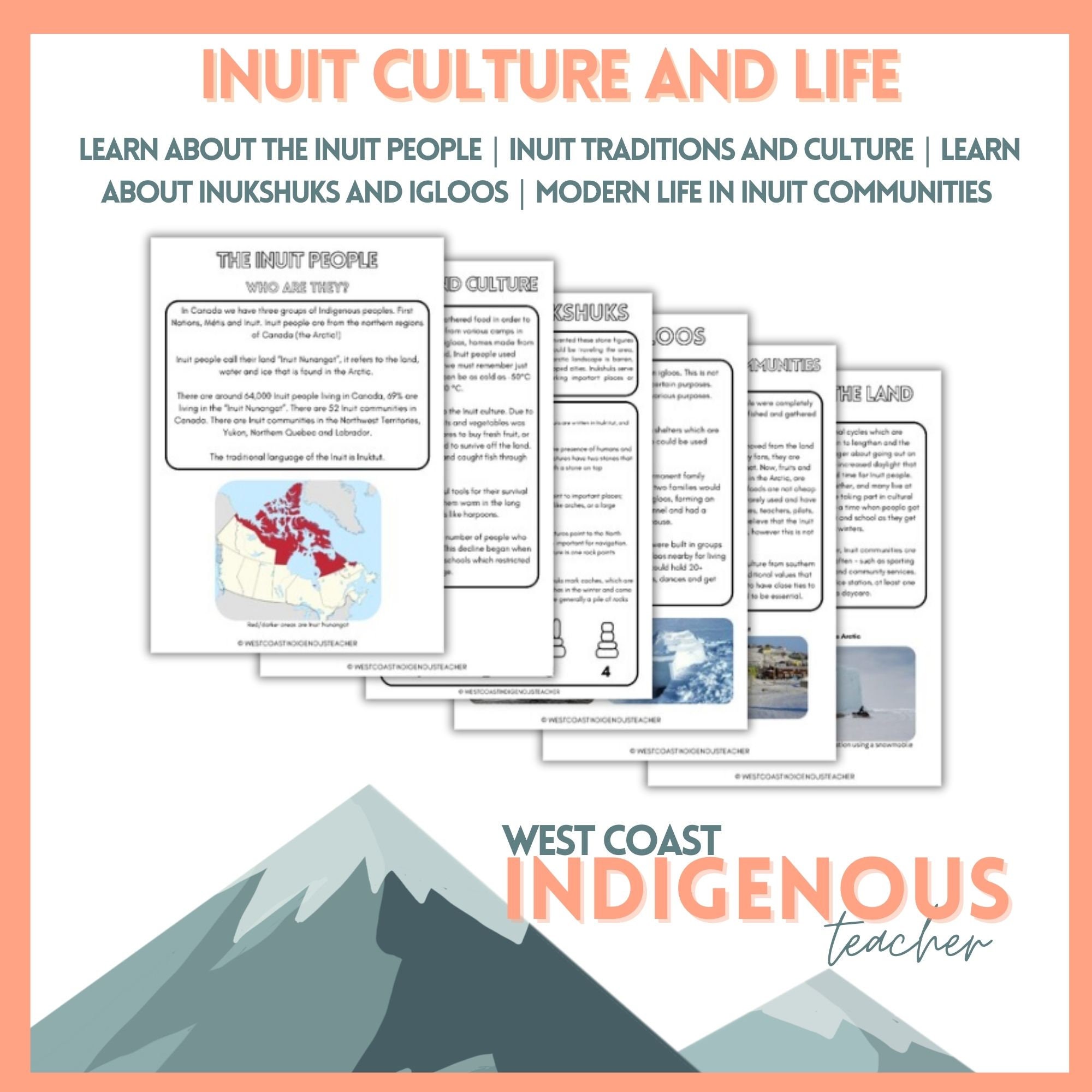 Inuit Indigenous Culture Bundle, Indigenous Education, Elementary ...