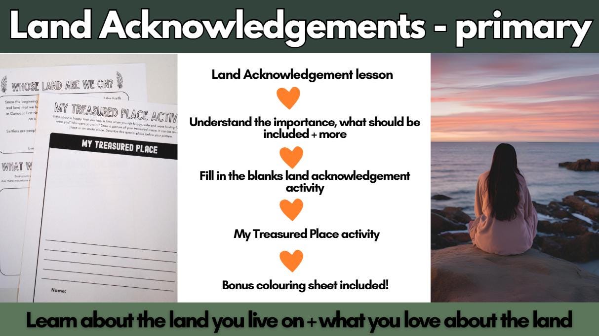 Land Acknowledgement Activity, Outdoor Education, Indigenous Education ...