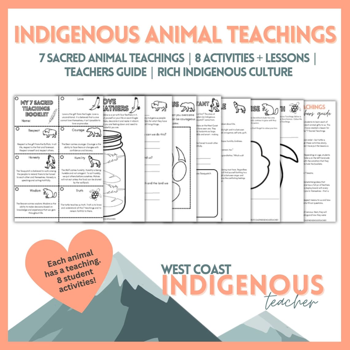 The 7 Sacred Indigenous Teachings for Teachers - Etsy Canada