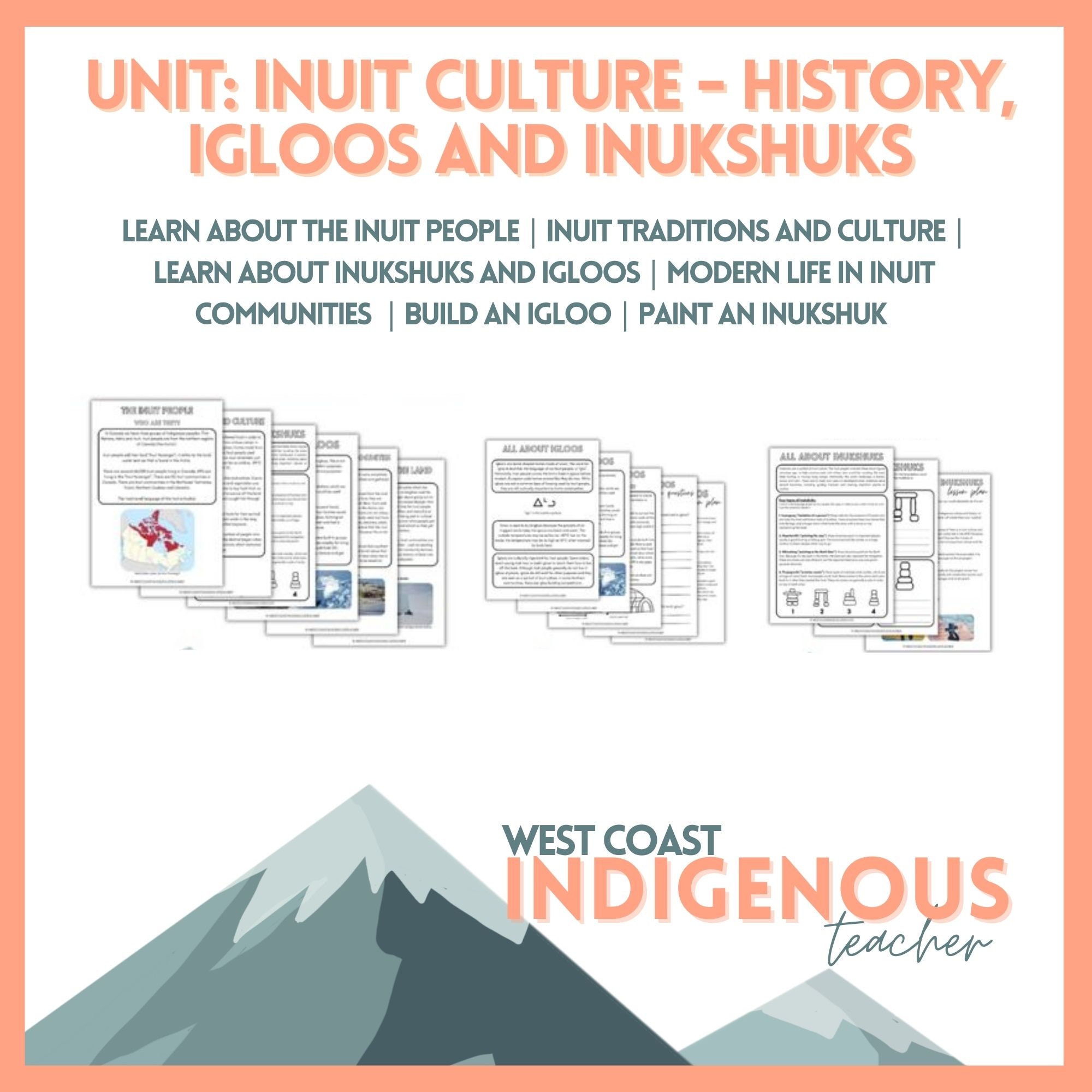 Inuit Indigenous Culture Bundle, Indigenous Education, Elementary ...