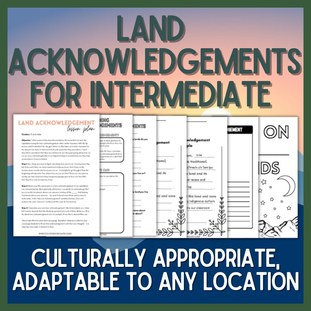 Land Acknowledgement, Indigenous Education, Lesson Plan, Outdoor ...