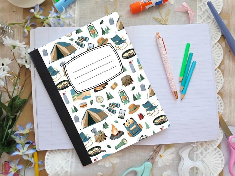 Printable Composition Notebook Cover PNG Back to School Personal ...