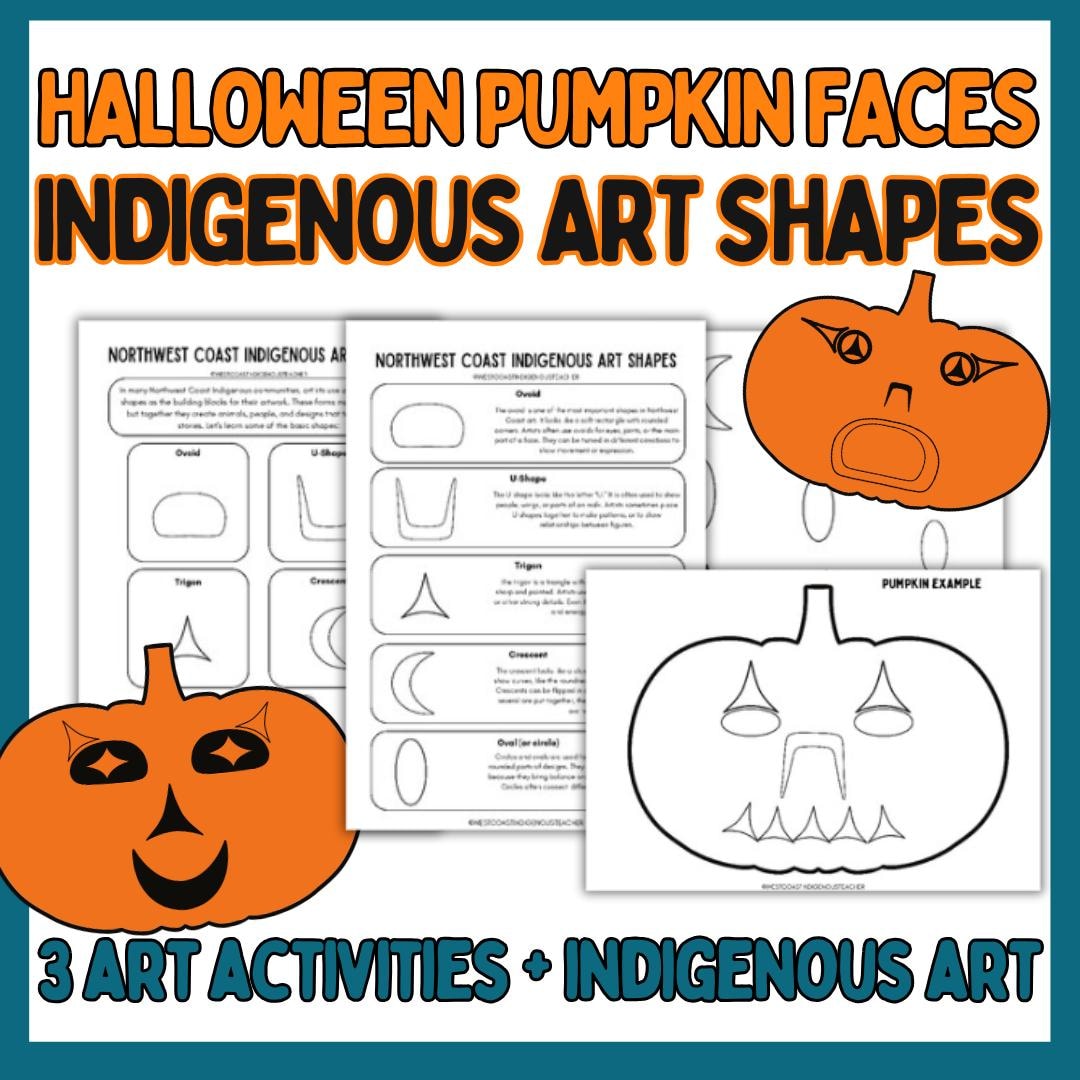 Indigenous Art Pumpkin Craft: Northwest Coast Shapes - Etsy