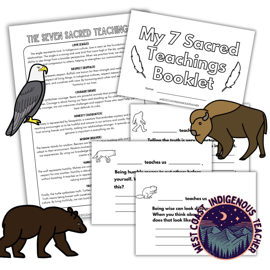 7 Sacred Indigenous Teachings Writing Booklet, Indigenous Education ...