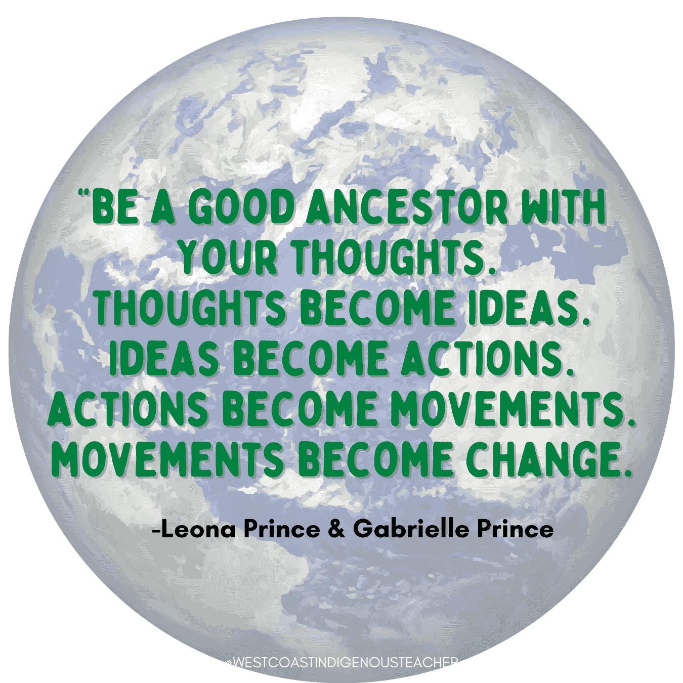 Be A Good Ancestor, Environment Earth Activity, Indigenous Book ...