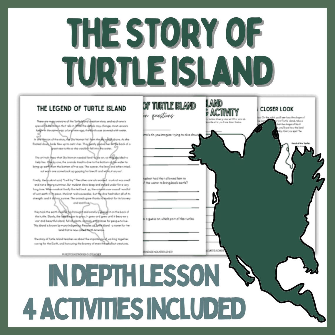 Turtle Island Legend Indigenous Creation Story, Indigenous Education ...