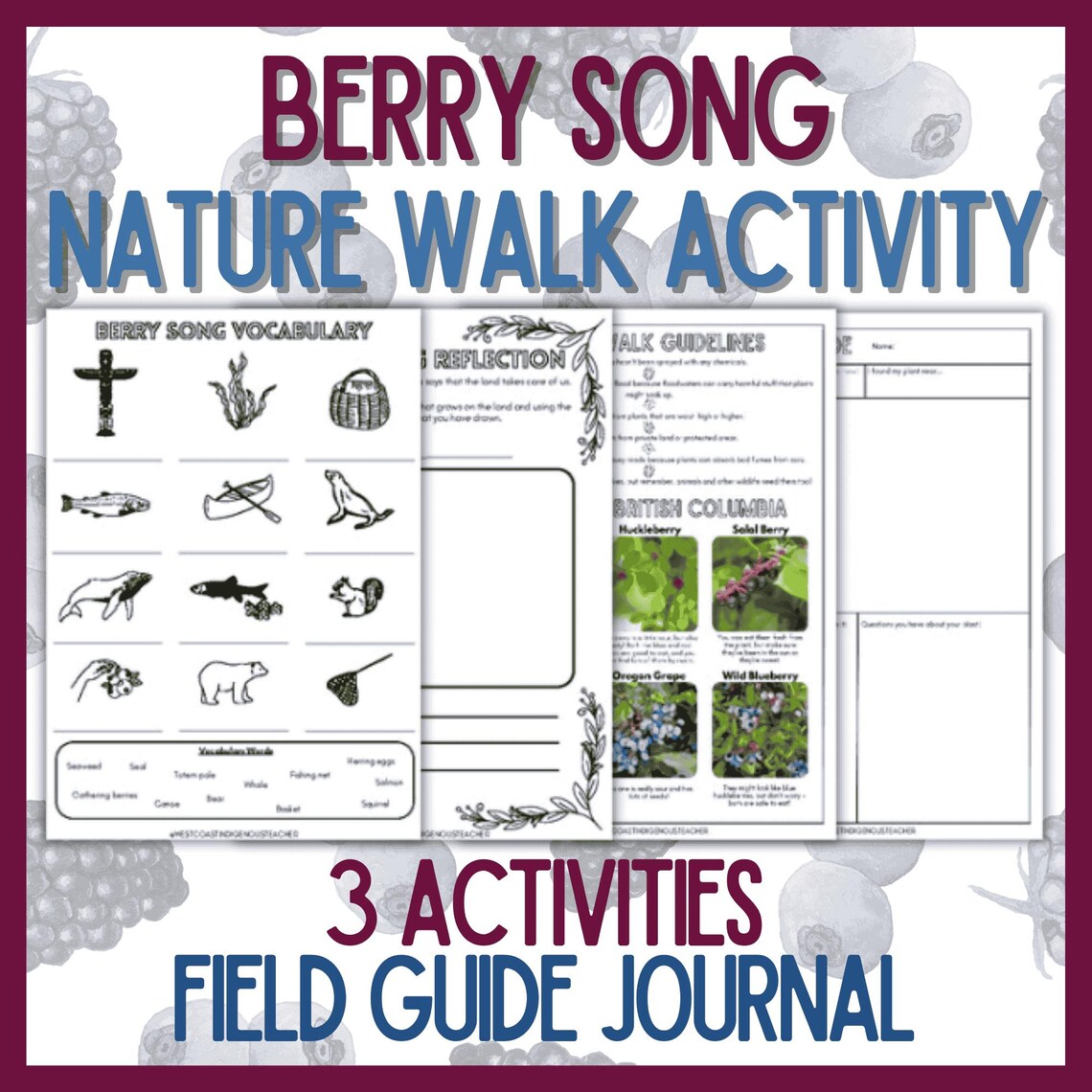 Berry Song Nature Walk, Indigenous Education, Indigenous Canada - Etsy