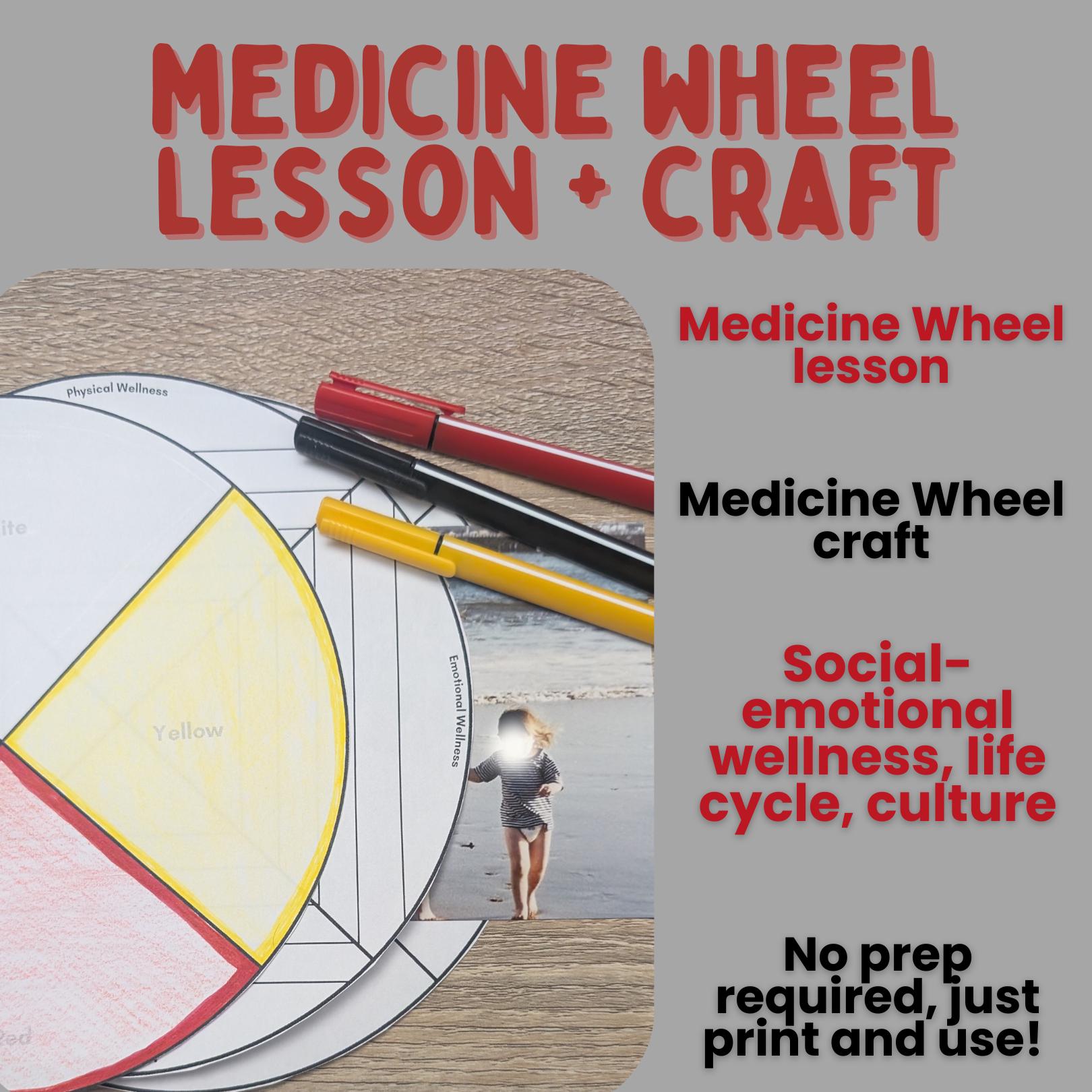 Medicine Wheel Craft, Medicine Wheel Lesson, Indigenous Education ...