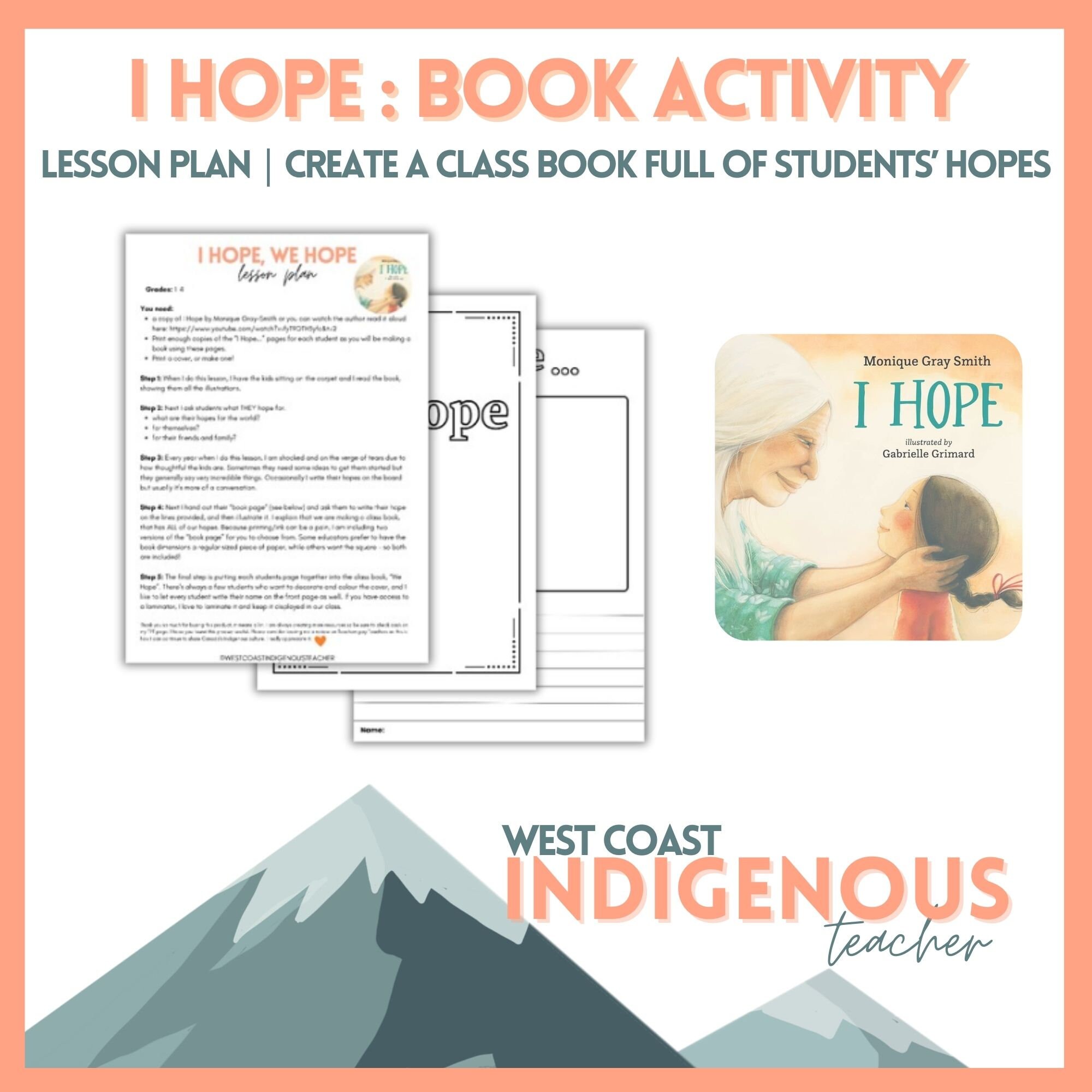 Indigenous Book Activity Bundle Kindness Happiness Hopes - Etsy