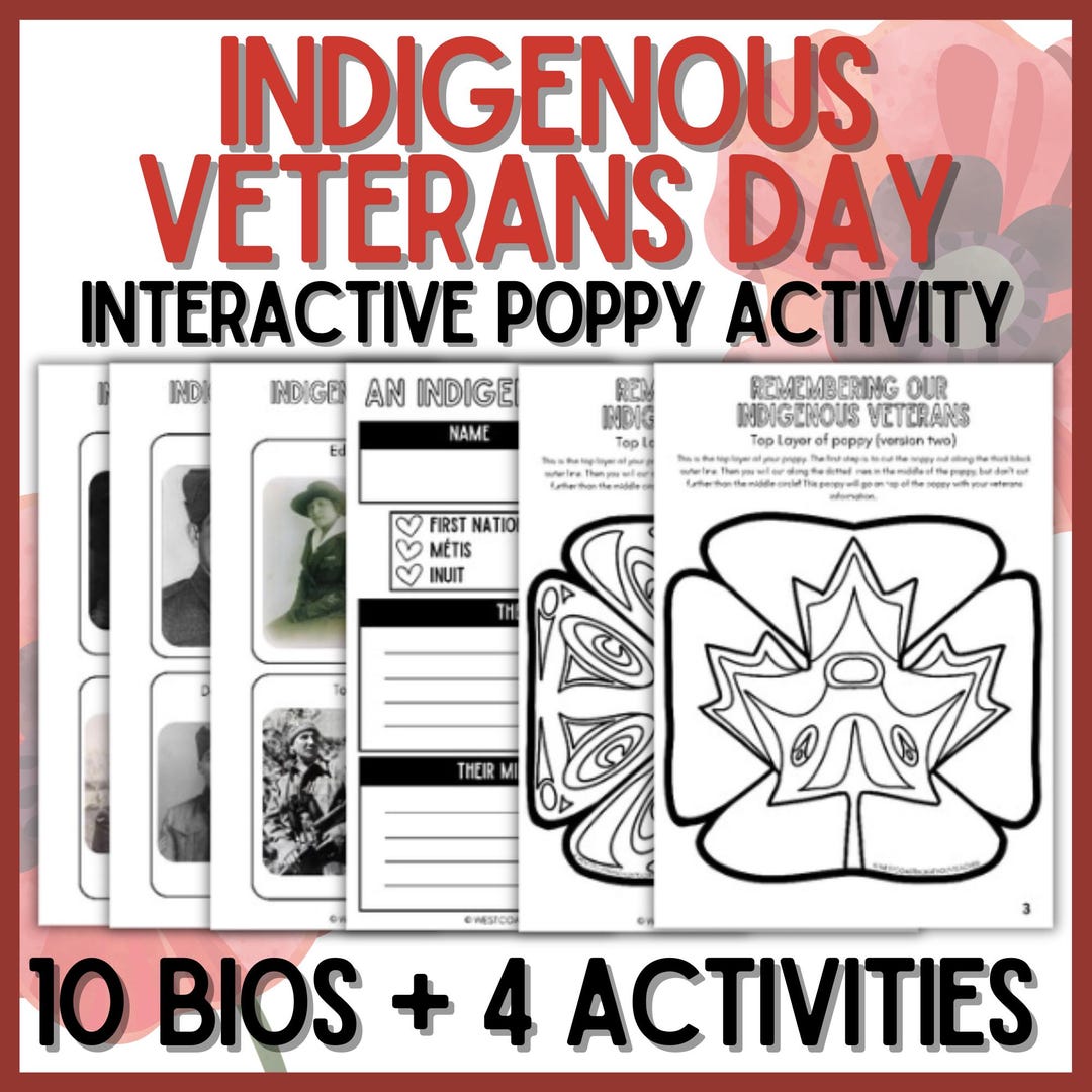 Remembrance Day Craft, Poppy Craft Kids, Indigenous Veterans Poppy Art ...