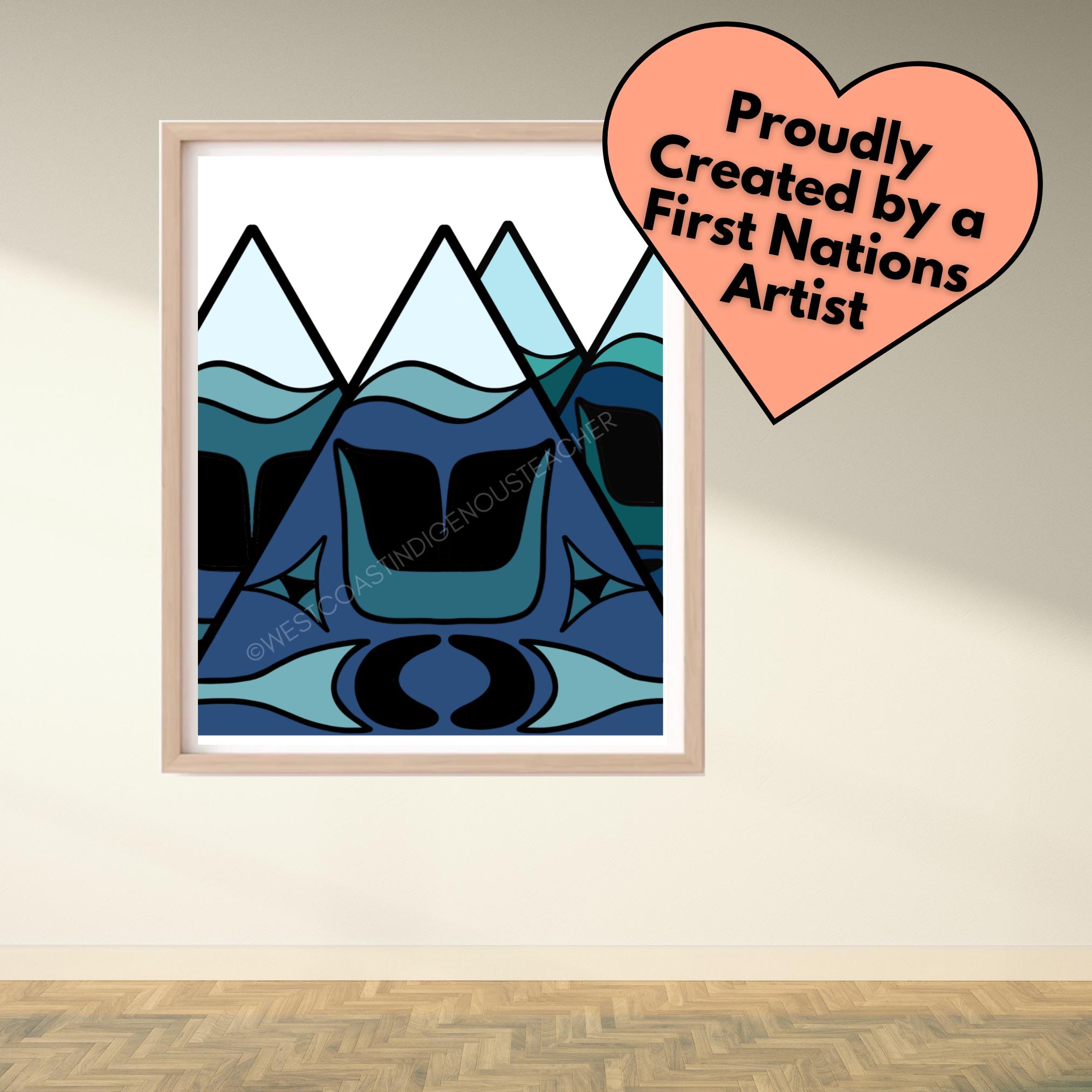Indigenous Art Decor, First Nations Art Prints, Mountain Prints ...