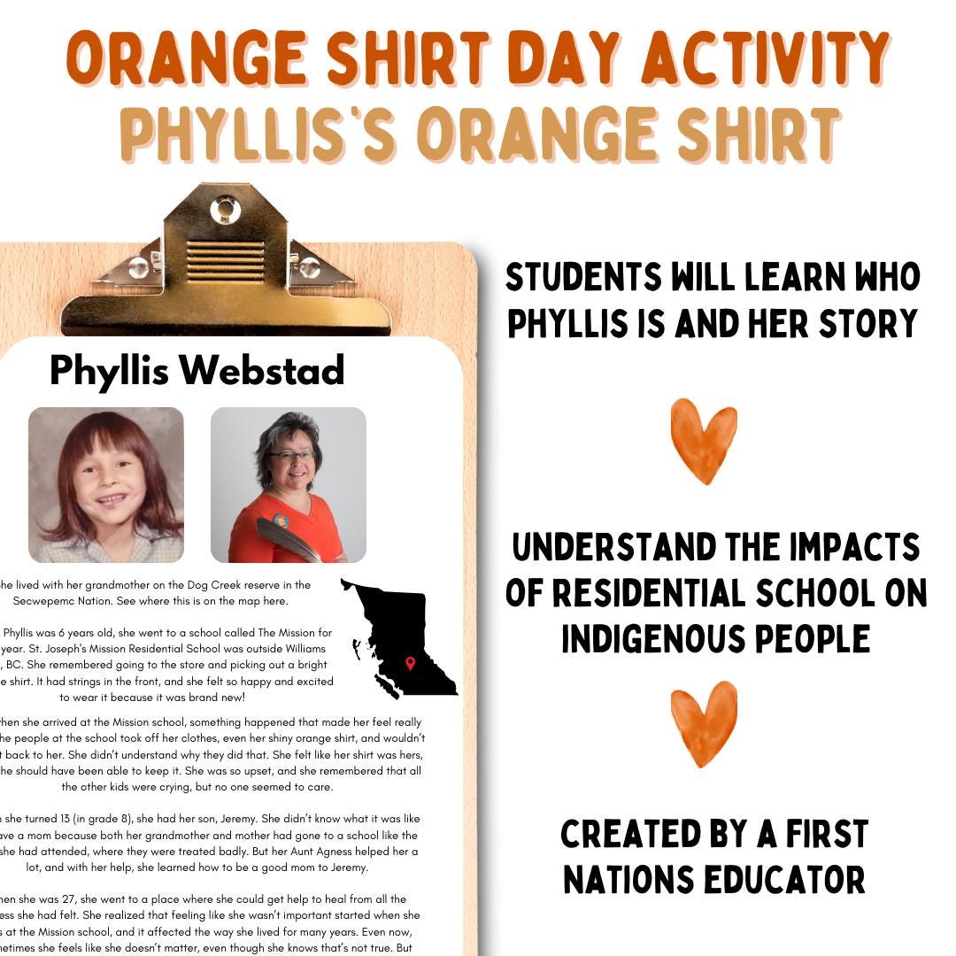 Orange Shirt Day Lesson, Residential School, Indigenous Education ...