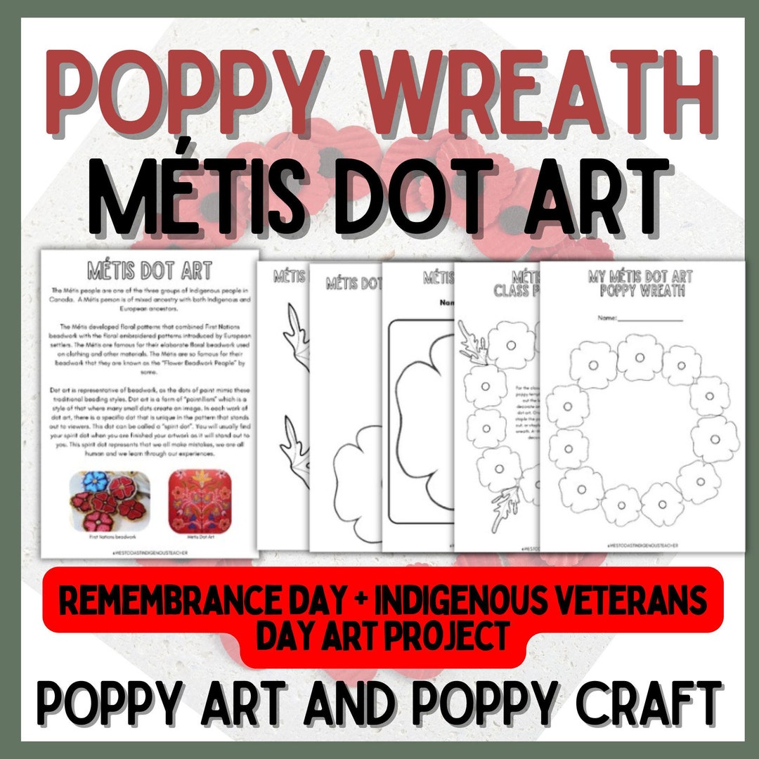 Poppy Wreath, Poppy Craft, Teacher Resource Remembrance Day, Veterans ...