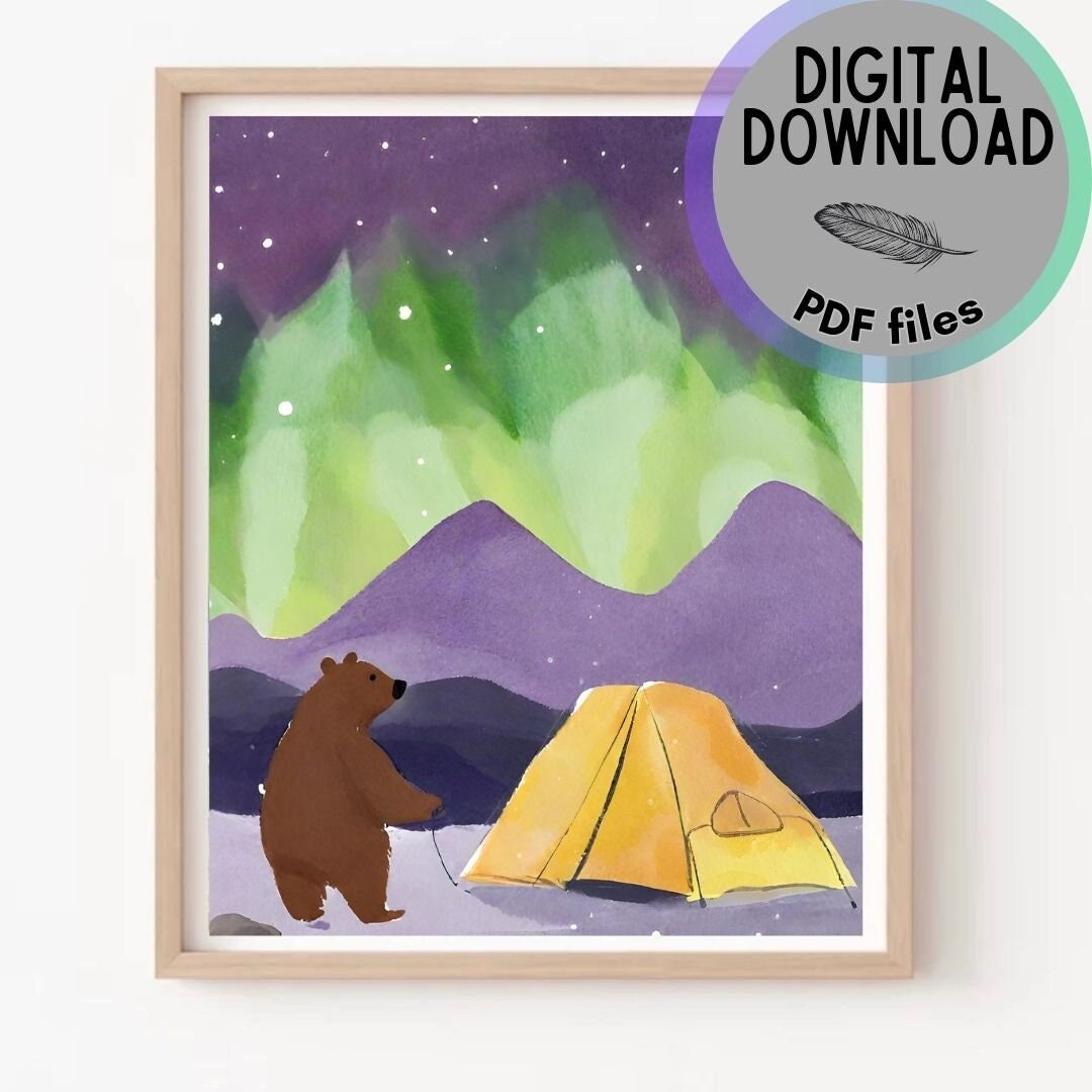 Woodland Nursery Print, Indigenous Art, First Nations Artwork, Forest ...