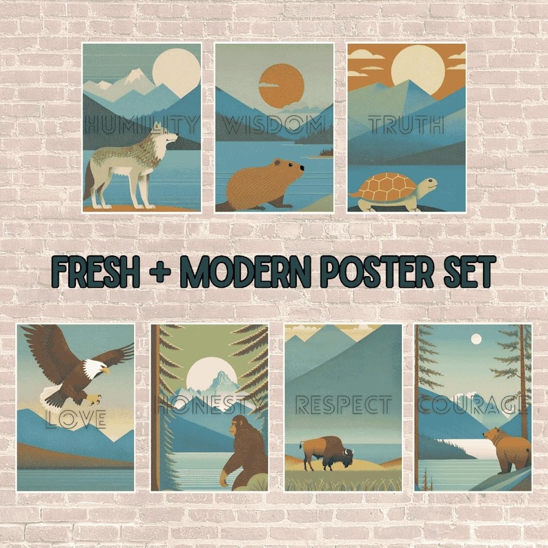 7 Sacred Teachings Posters, Indigenous Art, Classroom Decor, Indigenous ...