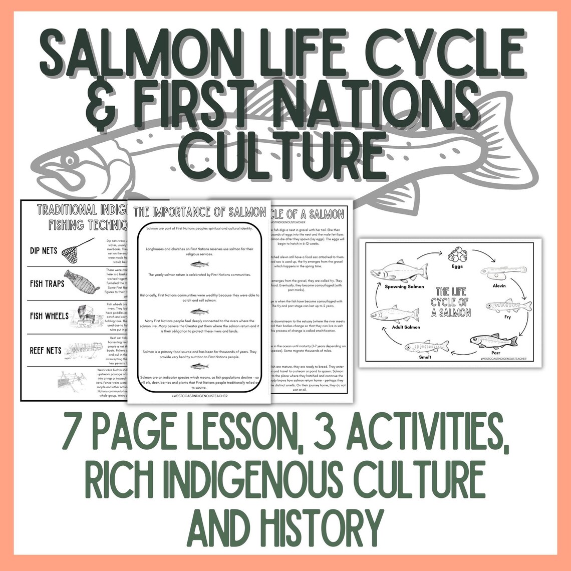 First Nations Salmon, Salmon Life Cycle, Indigenous Education, Teachers ...