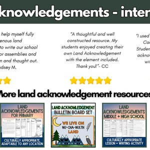 Land Acknowledgement Activity, Outdoor Education, Indigenous Education ...