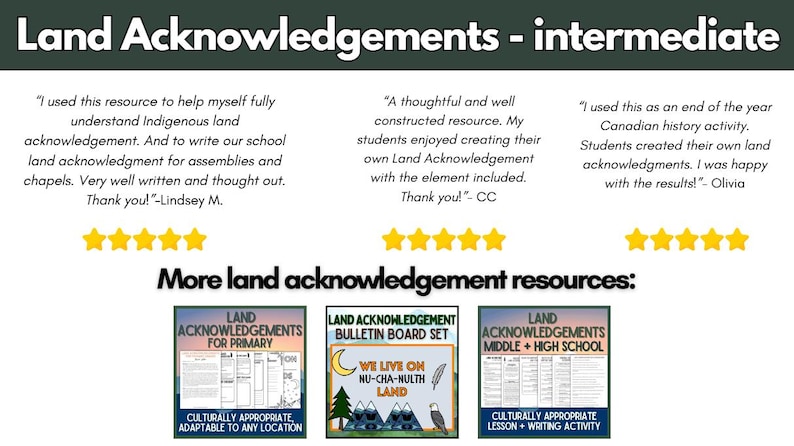 Land Acknowledgement Activity, Outdoor Education, Indigenous Education ...