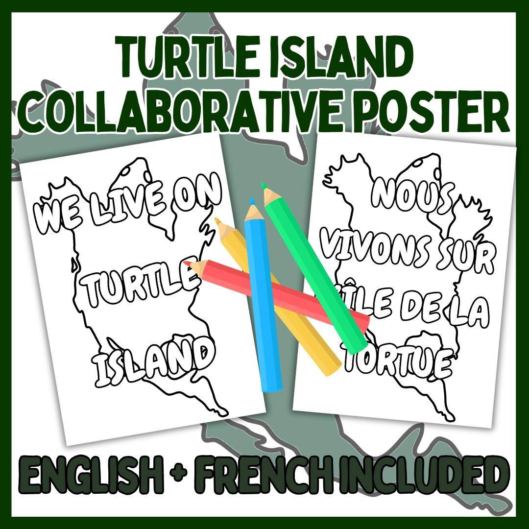 Turtle Island - Collaborative Posters - Indigenous Art Canada - Etsy