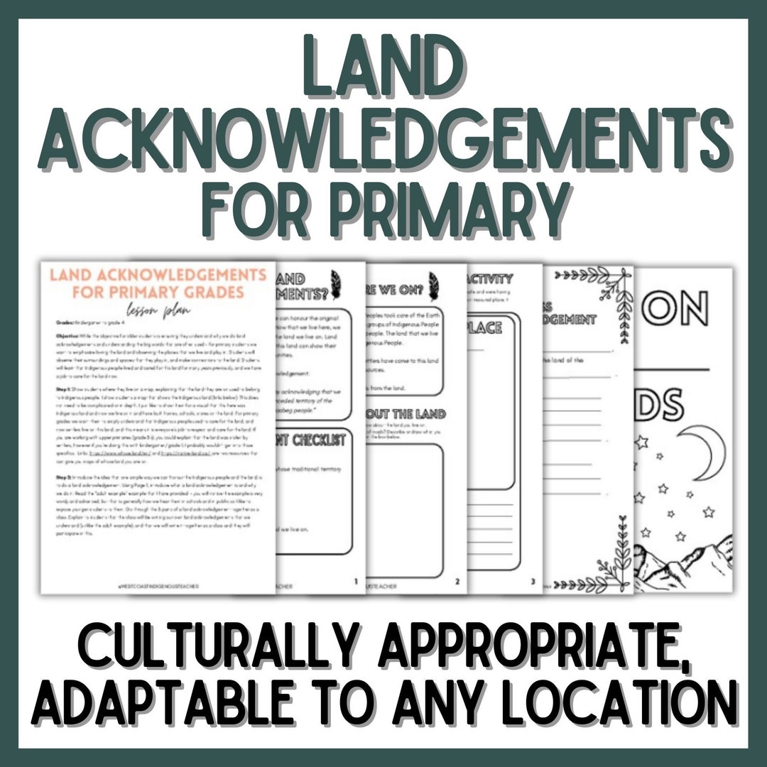 Land Acknowledgement, Indigenous Education, Lesson Plan, Outdoor ...