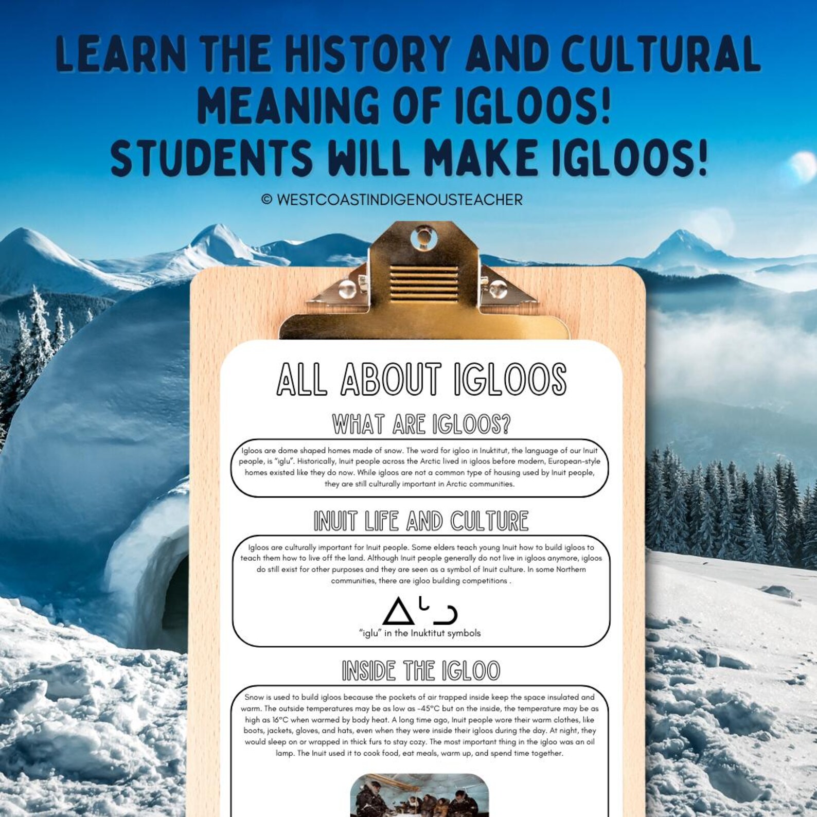 Inuit Indigenous Culture Bundle, Indigenous Education, Elementary ...