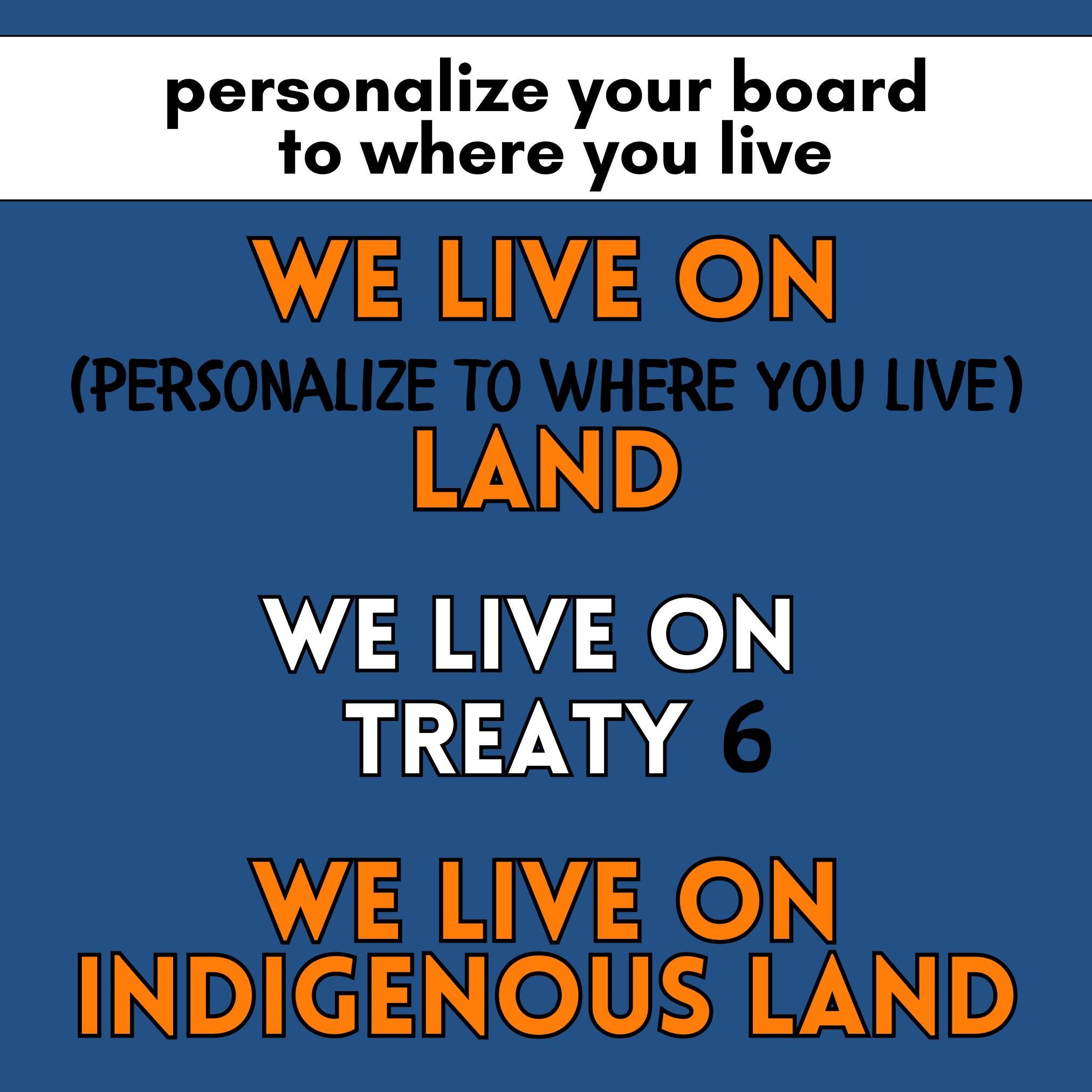 Land Acknowledgement Bulletin Board, Indigenous Education, Outdoor ...