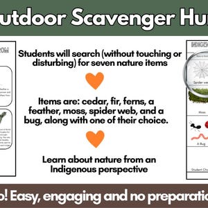 Outdoor Education Scavenger Hunt, Outdoor Learning, Indigenous ...