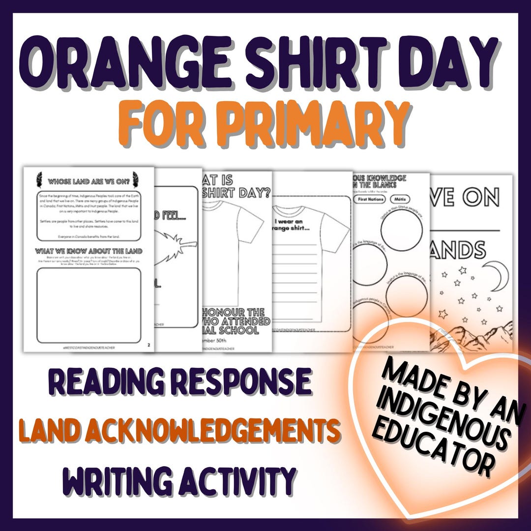 Orange Shirt Day Activity and Lesson for Primary, Indigenous Education ...