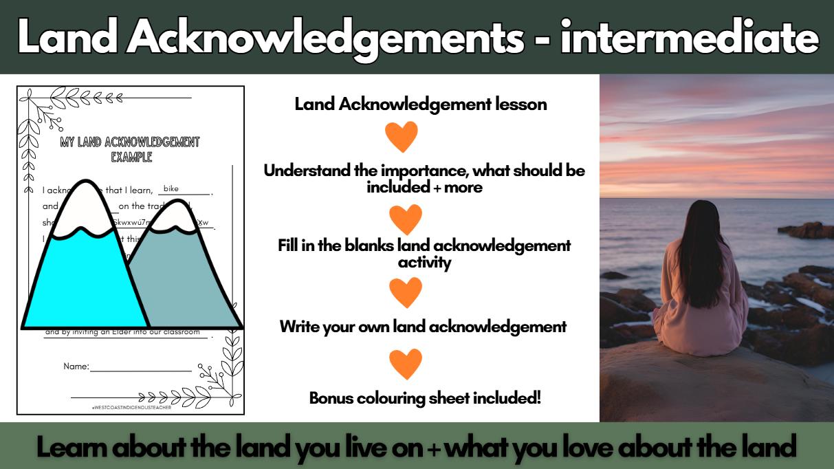 Land Acknowledgement Activity, Outdoor Education, Indigenous Education ...