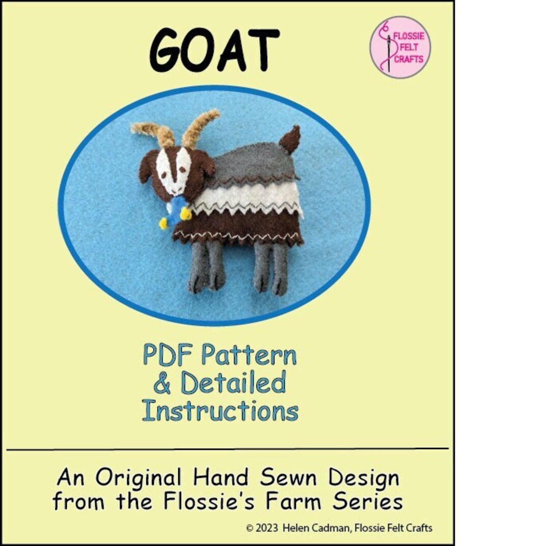 Goat PDF Pattern for Felt Nursery Garland. Hand Sewn Ornament. - Etsy