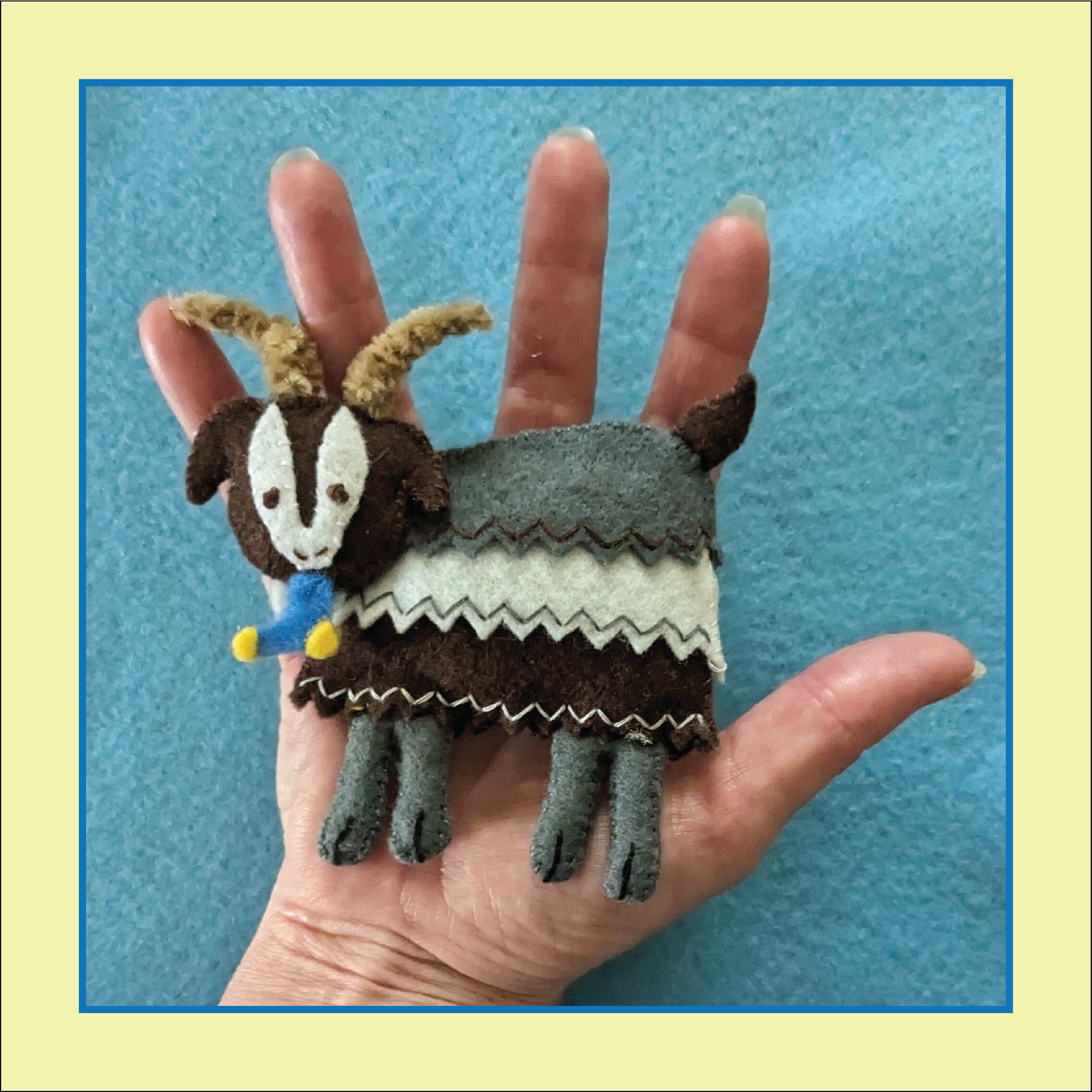 Goat PDF Pattern for Felt Nursery Garland. Hand Sewn Ornament. Detailed ...