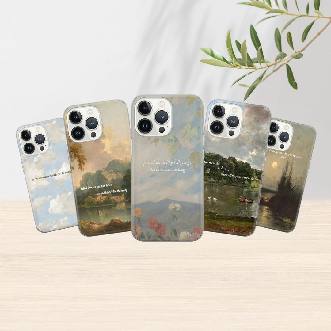 Taylor Evermore Art Phone Case Folklore Lyrics Aesthetic Collage iPhone ...