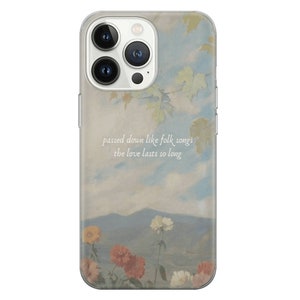 Taylor Evermore Art Phone Case Folklore Lyrics Aesthetic Collage iPhone ...