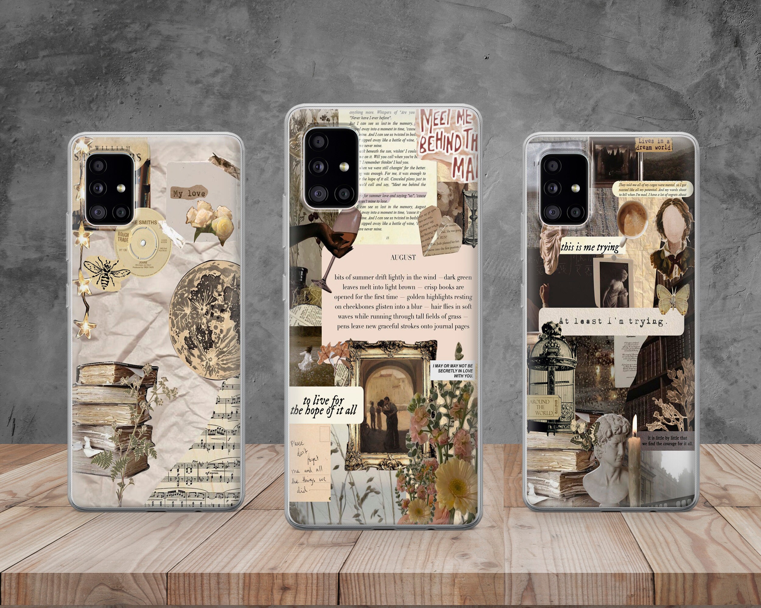Taylor Folklore Girls Aesthetic Collage Academia Lyrics Phone Case ...