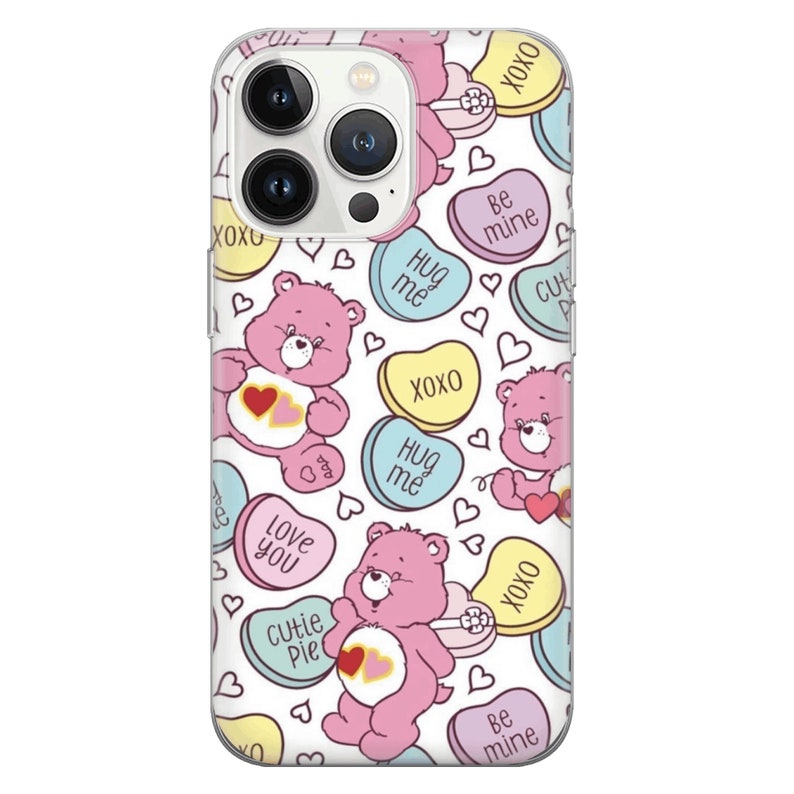 Colorful Bears Care Cute Aesthetic Phone Case iPhone 15 14 13 12, 11 ...